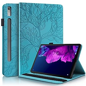 TIPOYOROO Case for Lenovo Tab P11 Pro 2nd Gen/Pad Pro 2022 11.2 inch (TB-138FC/TB-132FU) PU Leather Cover Flip Stand Shell with Card Holder for Lenovo Tab P11 Pro 11.2" 2022 Android Tablet-Turquoise