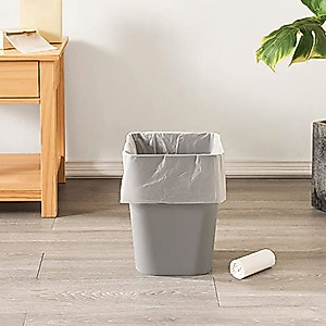 Small Trash Bags 4 Gallon - Unscented 4 Gallon Trash Bag Small Garbage Bags, Bathroom Trash Bags for Office Kitchen Bedroom, White 4 Gal Small Trash Can Liners, 80 Count