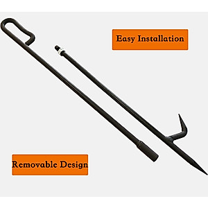 Fire Poker for Fire Pit. 34 Inc 2 Lb Heavy Duty Fireplace Poker Made of Diameter 0.47 Inc Solid Steel. Upgraded Campfire Poker for Fireplace, Camping, Fire Pit, Wood Stove, Outdoor& Indoor Use.