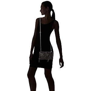 The Sak Iris Crossbody, Black Leaf Embossed