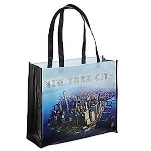 NYC Downtown Photo Reusable Shopping Tote Bag - New York Downtown