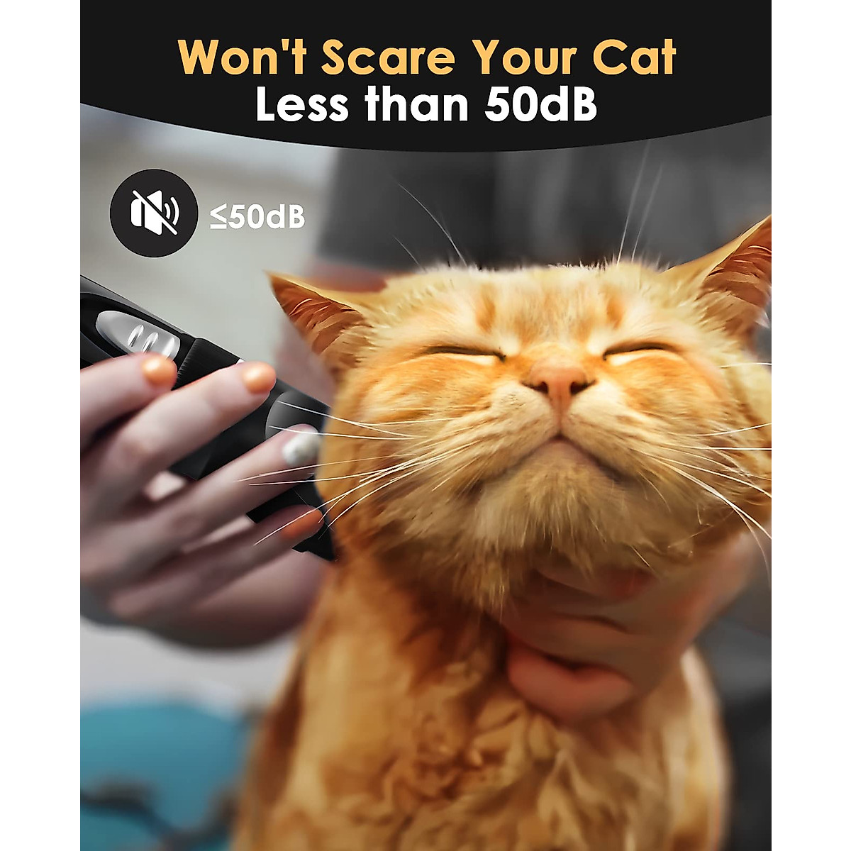 oneisall Cat Clippers for Matted Hair, Quiet Cat Shaver for Long Hair, Cordless Cat Hair Trimmer for Grooming, 2 Speed Pet Shaver Cat Grooming Kit for Cats Small Dogs Animals (Purple)…