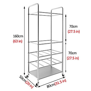 ZAQYCM Space Saving Yoga Mat Holder, Home Gym Accessories Organizer Cart for Workout Mats/Yoga Balls/Foam Rollers/Half Balance Ball/Small Carpet (Color : Black)