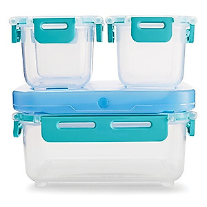 Rubbermaid LunchBlox Leak-Proof Snack Pack Lunch Containers, Blue