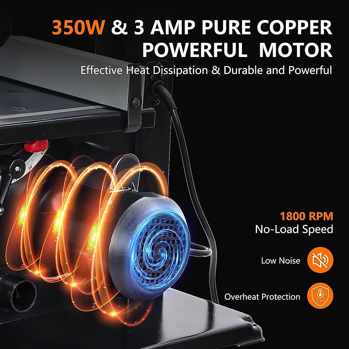 PioneerWorks 3-Amp & 8-Inch Bandsaw, 1800FPM Benchtop Bandsaw with Removable Safty Key, 0-45 Tilting Range, Saw For Cutting Wood with Fence and Miter Gauge, Band Saws for Woodworking