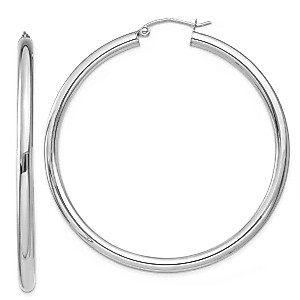 925 Sterling Silver Tube Hoop Earrings- 3MM 4MM 5MM Silver Hoop Earrings, Round Hoop Earrings, Silver Jewelry, Womens Jewelry