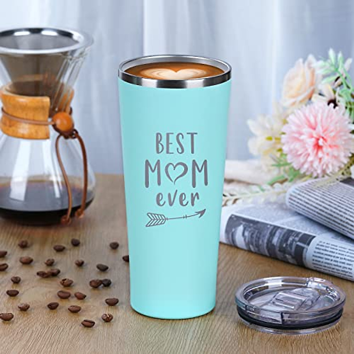 Gifts for Mom - 22oz Tumbler Best Mom Ever Gifts - Mom Gifts from Daughter Son - Mother's Day Gifts for Wife- New Mom Gifts for Women - Mom Birthday Gifts - Best Mothers Day Present for Sister Friends