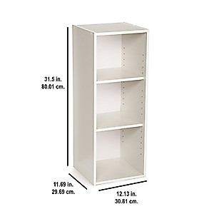 ClosetMaid 8987 Stackable 3-Shelf Organizer, White
