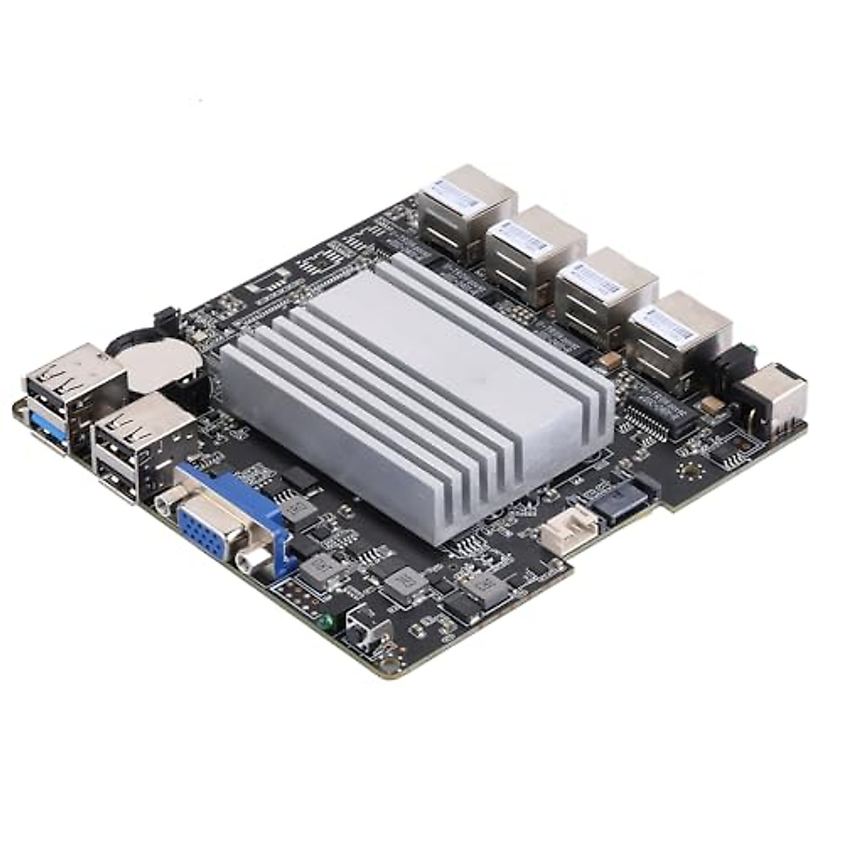 Qotom 4 LAN Mini PC Q190G4U-S02 with 4GB RAM 128GB SSD, Intel Celeron J1900 Processor, Quad core 2.0 GHz, x86 Mini PC Fanless