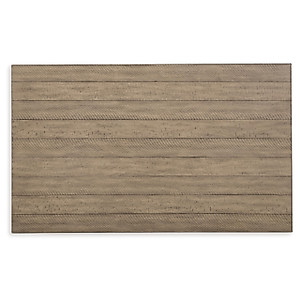 Signature Design by Ashley Skempton Modern Farmhouse Counter Height Dining Table and Upholstered Bar Stools, Set of 7, White & Light Brown