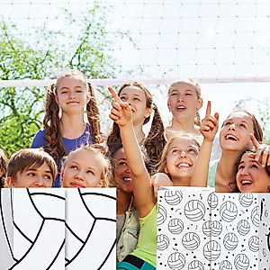 30 Pieces Volleyball Gift Bags Volleyball Treat Bags Volleyball Goodie Candy Paper Bags for Sports Party Supplies Volleyball Theme Birthday Party Favors Decorations, 2 Styles