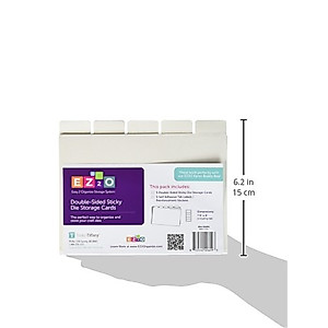 Totally-Tiffany DC5PK Double-Sided Sticky Die Storage Cards (5 Pack), 7.5" by 6", Off White