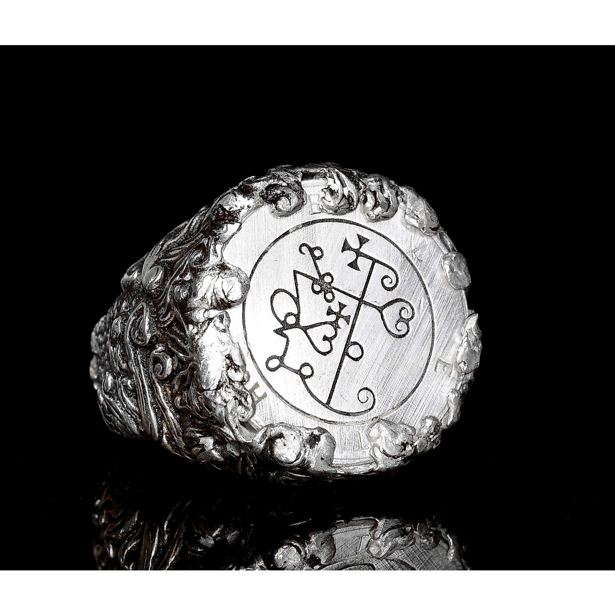 Falcon Jewelry 925 Sterling Silver Ring, Talisman Mason Ring, Jewish Symbol, Natural Organic Design