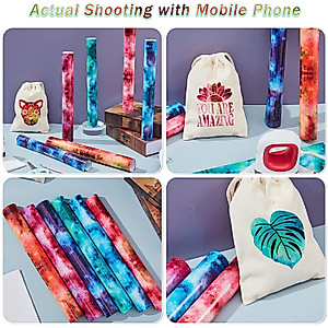 Tintnut Glow in Dark HTV Heat Transfer Vinyl - 12x10 inch 6 Sheets Luminous Color Changing Iron on Vinyl Galaxy HTV Vinyl for T-Shirts DIY Compatible with Cricut or Silhouette Cameo