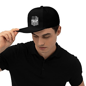 wikjxiz Corrections Officer Hat Flat Bill Baseball Cap Hip Hop Style Flat Visor Hats Adjustable Fashion Black Cap Unisex