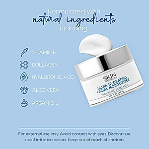 Skin Aesthetics Hyaluronic & Collagen Daily Face Moisturizer - Dermatologist Tested - Deeply Moisturizes, Anti-aging Hydrating Day Cream - Cruelty Free Korean Skin Care For All Skin Types - 1.69 oz