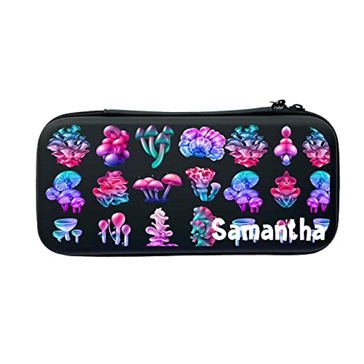 Groovy Case Made For Nintendo Switch Personalized Name Switch OLED Console Games Protective Funny Mushrooms Travel Carry Case for Gamers Kids Girls MB128