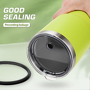 30 oz Straw Lid for YETI, 2 Pack for Rambler 26 oz Cup, 30 oz Tumbler, 35 oz Straw Mug, Spill Proof Top Cover Replacement with Brush, BPA Free and Shatter-proof