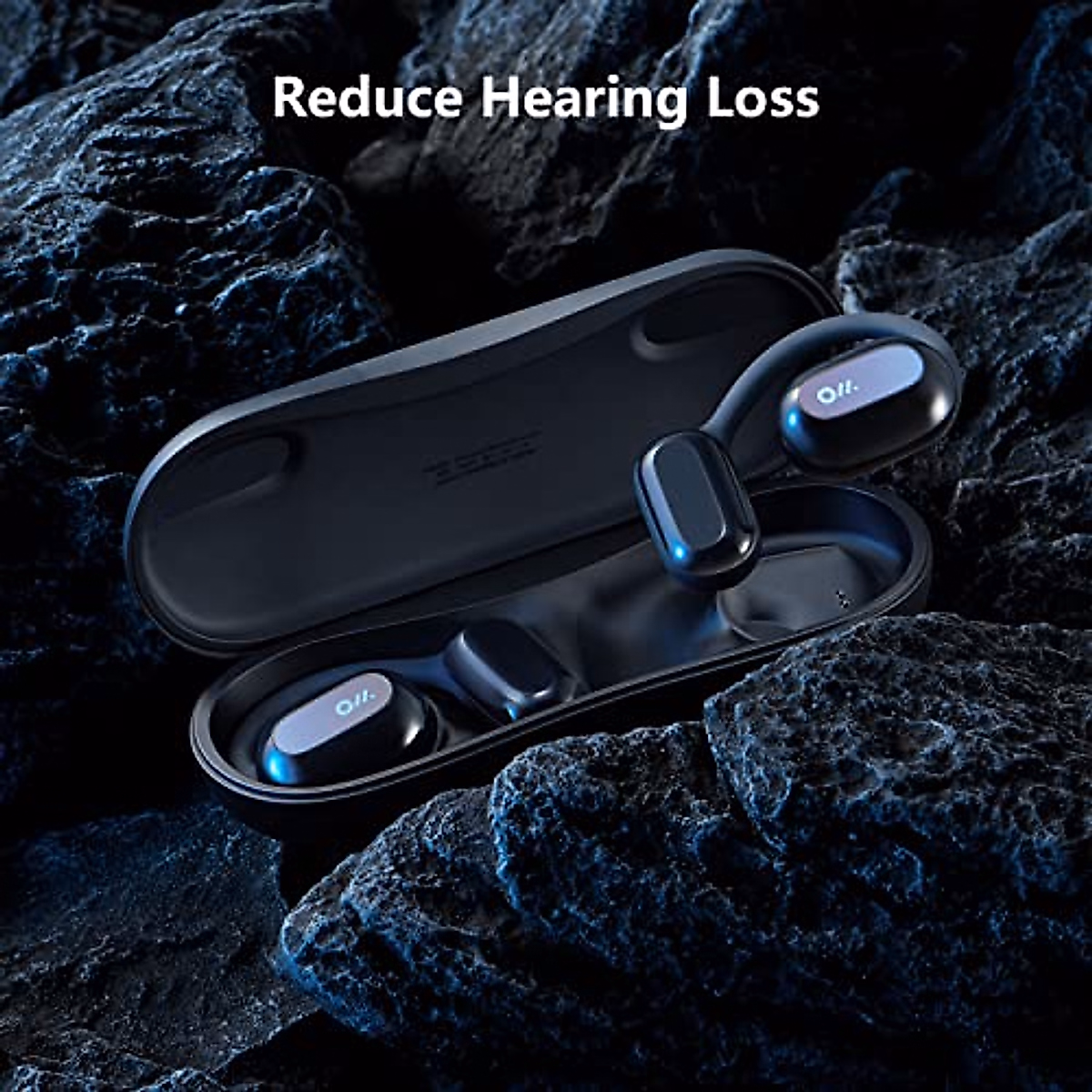 Oladance Open Ear Headphones Bluetooth 5.2 Wireless Earbuds for Android & iPhone, Open Ear Earbuds with Dual 16.5mm Dynamic Drivers, Up to 94 Hours Playtime Waterproof Sport Earbuds -Interstellar Blue