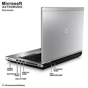 HP Elitebook 8470p 14 Inch Laptop, Intel Core i5 3320M 2.6G, 8G DDR3,240G SSD,DVD,Windows 10 Pro (Renewedd)
