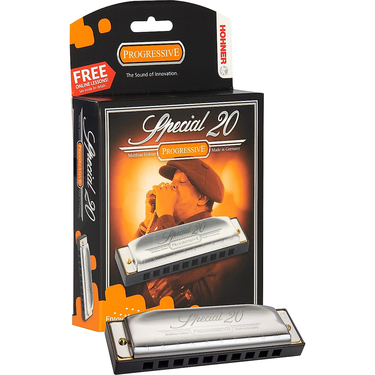 Hohner Special 20 Diatonic Harmonica, C-major - Professional, Responsive Reeds, Injection Molded Plastic Comb with Projecting Mouthpiece