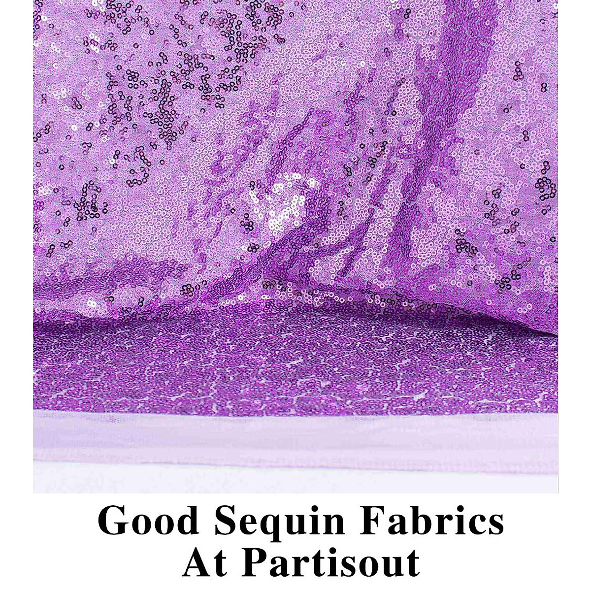 Partisout 3mm Sequin Fabric by The Yard Lavender Sequin Material Fabric Glitter Fabric Sparkly Fabric 3mm Fabric Polyester Fabric Out Door Sequin Fabric Perfet for DIY Party Wedding Holiday Christmas
