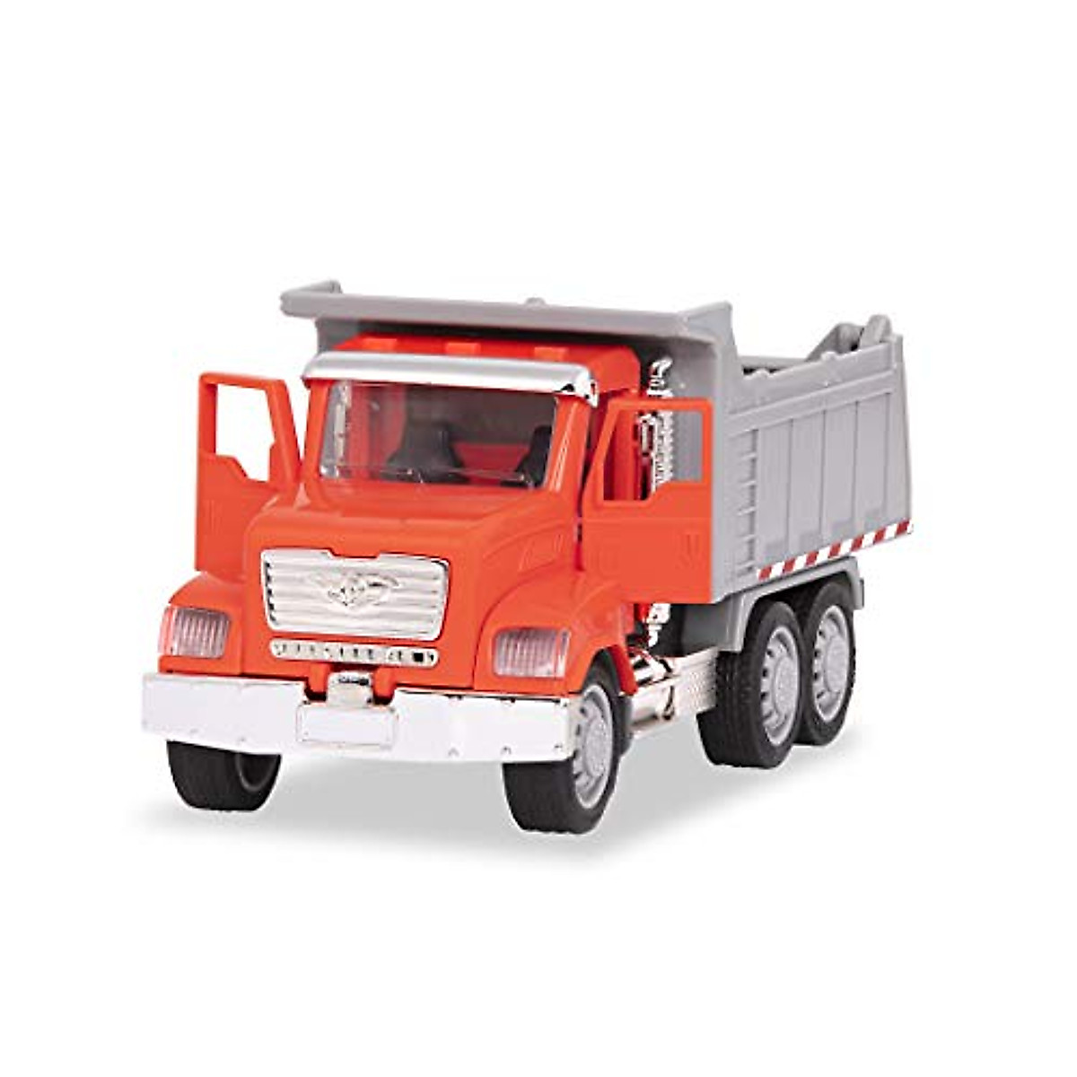 Driven by Battat – Micro 1:24 Scale – Dump Truck Toy – Construction Car Toy with Lights, Sounds & Movable Parts – Gift for Boys & Girls Age 3+