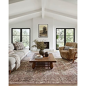 Amber Lewis x Loloi Georgie Collection GER-06 Bordeaux / Antique 7'6" x 9'6" Area Rug