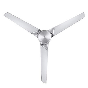 Roboto Smart Indoor and Outdoor 3-Blade Ceiling Fan 52in Brushed Aluminum with Remote Control works with Alexa, Google Assistant, Samsung Things, and iOS or Android App