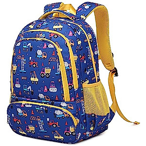 abshoo Lightweight Car Kids Backpack For School Boys Elementary Kindergarten Bookbag School Bags (Car)