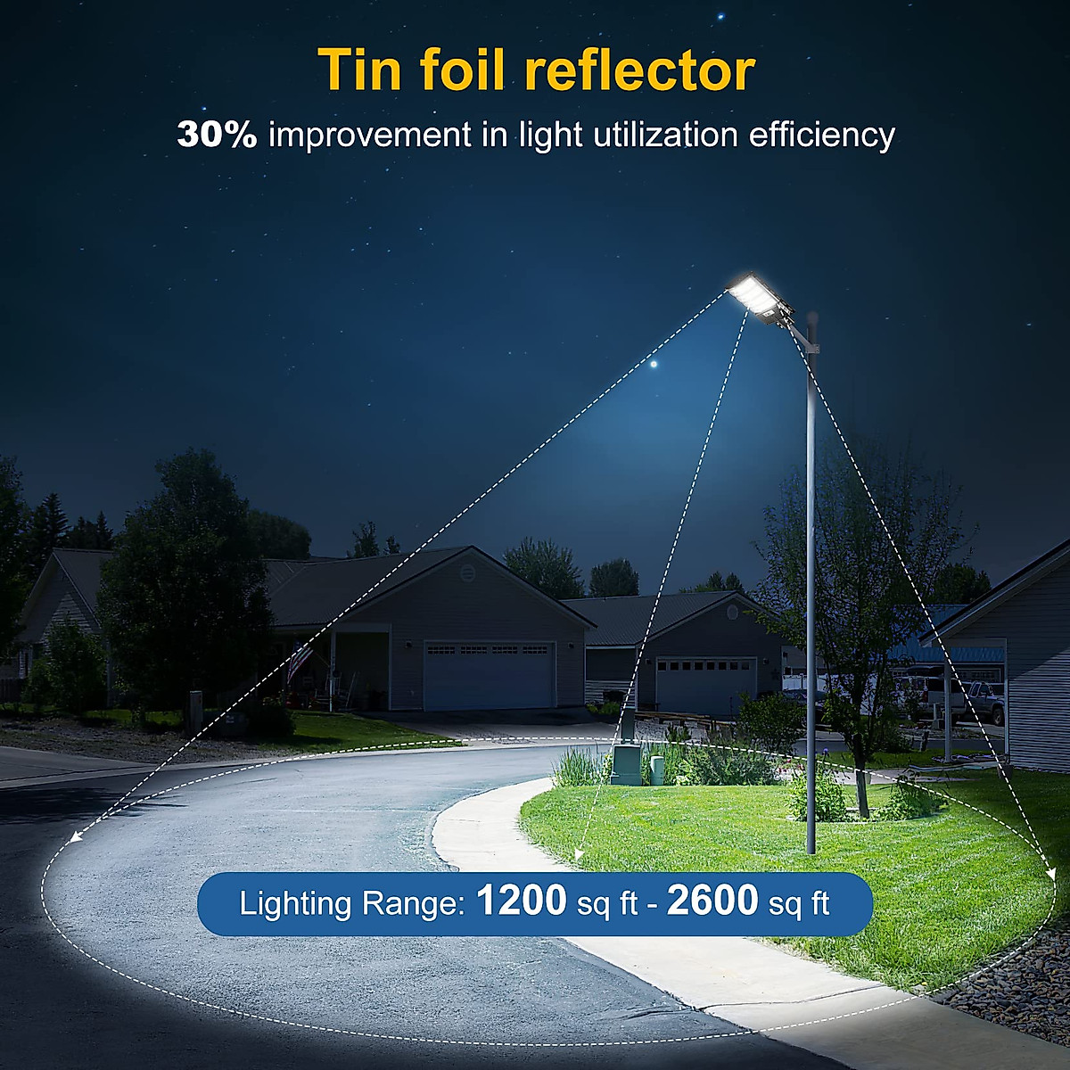 4000W Solar Street Lights Outdoor Waterproof 6500K Solar Parking Lot Lights Commercial, Solar lights Outdoor Dusk to Dawn, Solar Powered Outdoor Lights Motion Sensor for Yard/Garage/Driveway/Path