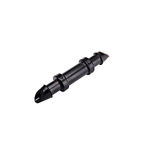 Raindrip 312010B Drip Irrigation Fittings Single Barbed Coupling Connectors, 1/4-Inch, 10 Per Bag, for Trees, Shrubs, Gardens, Black