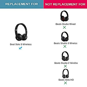 Hinge Replacement Solo 3 Headband Connector Repair Kit Parts Compatible with Beats by Dr Dre Solo 3.0 Wireless A1796 On-Ear Headphones (Matte Black)