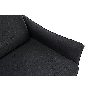 LCH 66.9" Modern Fabric, Upholstered Wood Base-Two-Cushion Design Furniture Suitable for Small Spaces, Living Room, Office, Soft Couch Easy to Install (Dark Grey, Loveseat), Sofa