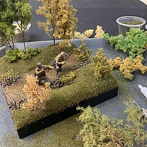 Woohome Miniature Colorful Flower Cluster, Static Grass Tuft Model Grass Tufts Flower Vegetation Groups Static Grass Tufts for DIY Model Train Landscape Railroad Scenery (Style 3-2)