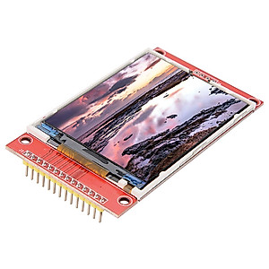 2.8 Inch ILI9341 240x320 5V/3.3V TFT SPI LCD Display Module Serial Port LCD Touch Panel Module Color Screen, Support 65K Color Display(Without Touch)