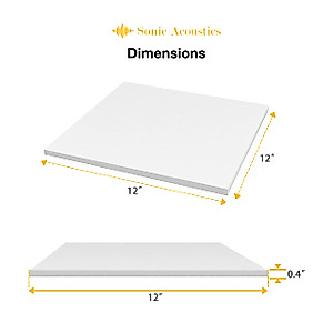 Fstop Labs Acoustic Foam Panels, 12" X 12" X 0.4" Acoustic Sound Absorbing Panel Tiles, Acoustic Panels, Absorption Insulation Treatment Used in Home & Offices