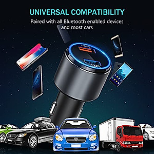 Car Charger, MOKPR Dual Port USB Car Charger Adapter with Blue LED, Quick Charge 3.0 & 2.4A Charging Port Compatible with iPhone 12/12 pro/11/11 pro/XR/8, Samsung Galaxy S21/S20/ S10/ S9/S8 and More