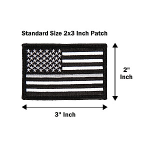 Great 1 Thin Grey-Gray Line American Flag Patch 4-Pack, Correctional Officer, 2x3 inch, Hook and Loop Fastener/Backing, Tactical Accessory for Clothing-Jackets-Hats-Backpacks