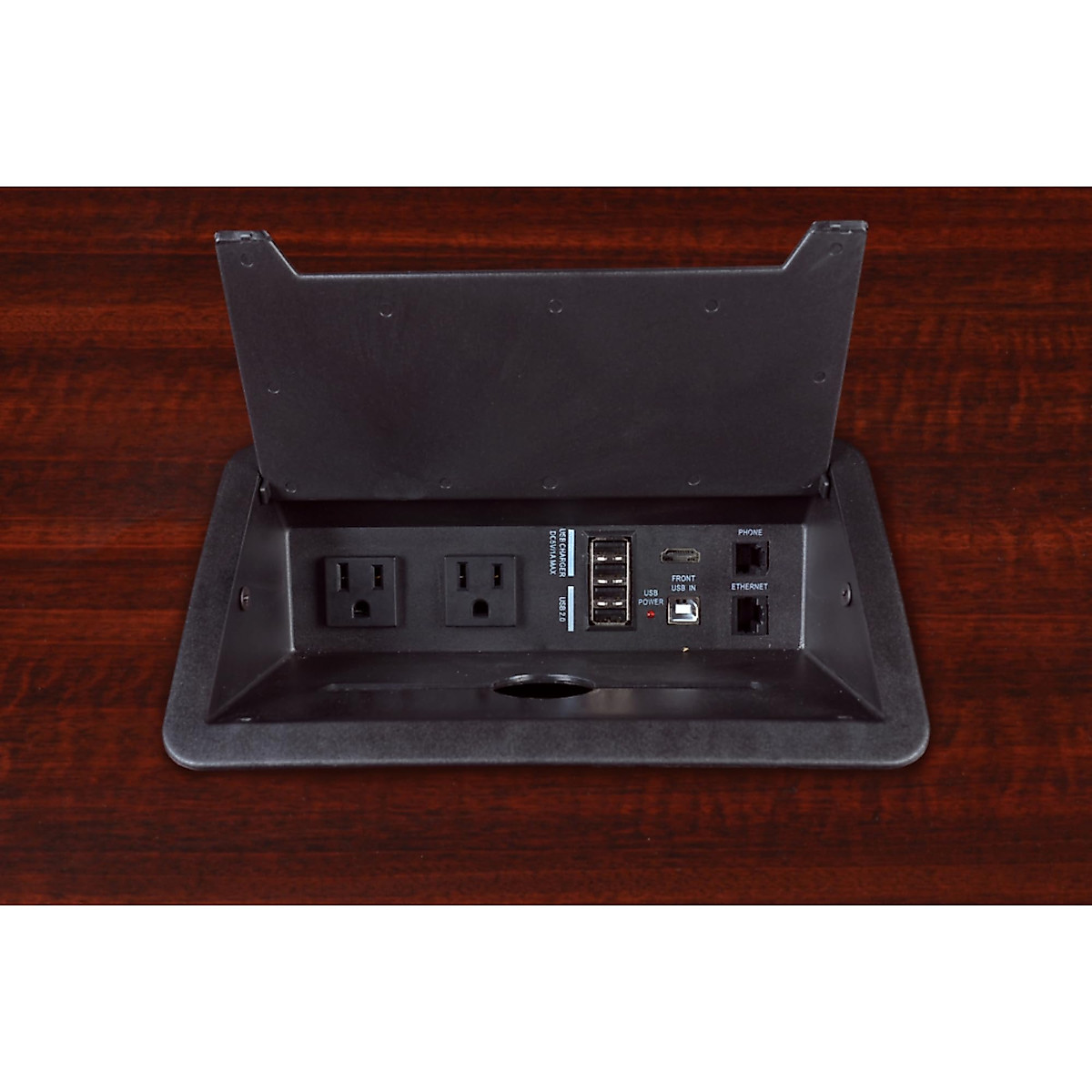 Regency Legacy 120-inch Racetrack Conference Table with Power Data Grommet- Mahogany