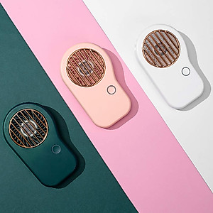 ageqi Necklace Fan, Mini Handheld Fan, Battery Operated Small Portable Fan Personal Handheld USB Neck Fan Eyelash Fan for Kids Girls Adults Indoor Outdoor Camping Office Travel (Pink)