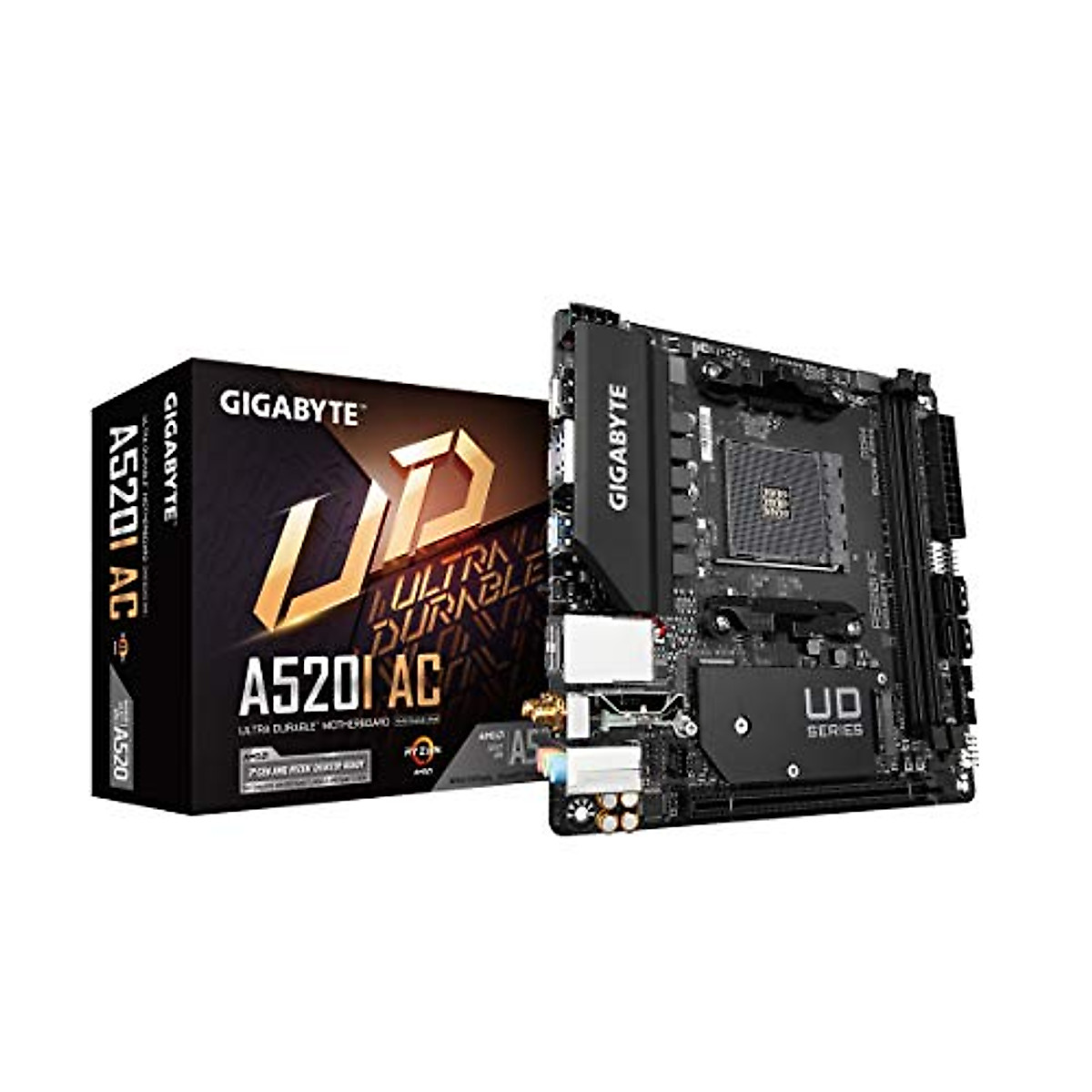 Gigabyte A520I AC & in Win Chopin Pro Titanium Gray (200Watts 80+ Gold PSU Included)