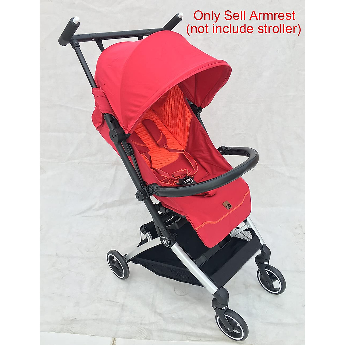 Baby Stroller Accessories Adustable Armrest,Compatible with GB Pockit+ All City (PU Leather Armrest), 1 Count (Pack of 1)-L8