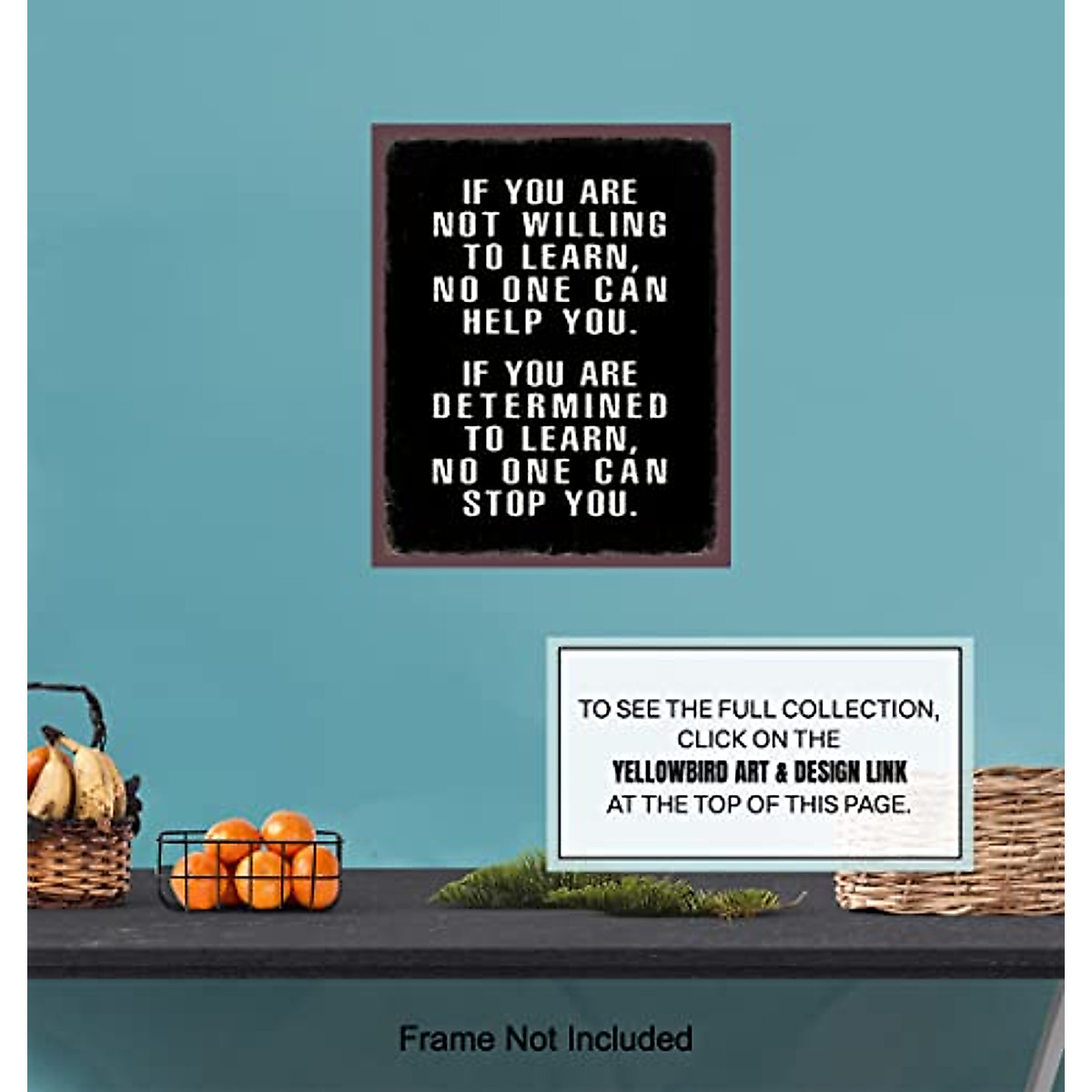 Motivational Wall Art - Office Wall Art & Decor Motivational poster - Positive Quotes Wall Decor - Encouragement Gifts - Positive Sayings for Wall Decor - Entrepreneur Wall Art - Inspirational Quotes