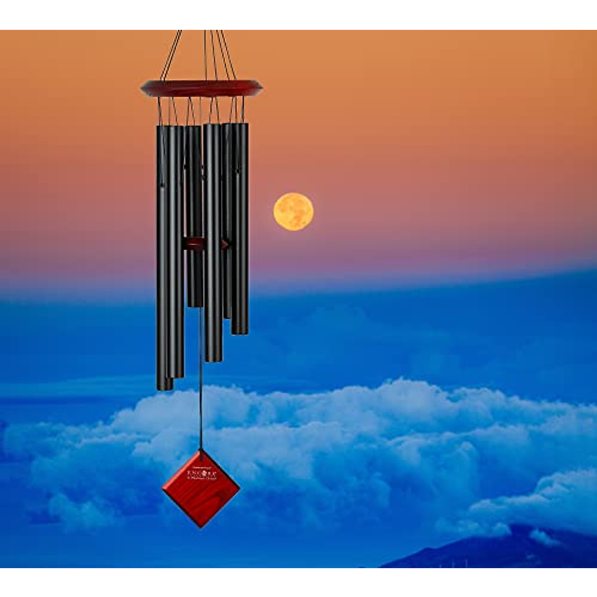 Woodstock Chimes Encore Collection, Chimes of Pluto, 27'' Black Wind Chimes for Outdoor, Patio, Home or Garden Décor (DCK27)