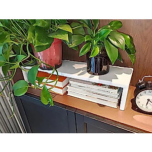 MACCANN&ESSIN Expandable in Cabinet Shelf Rack Organizer Stackable Kitchen Counter Storage Shelf Rack Sink Shelf Riser Countertop Storage White