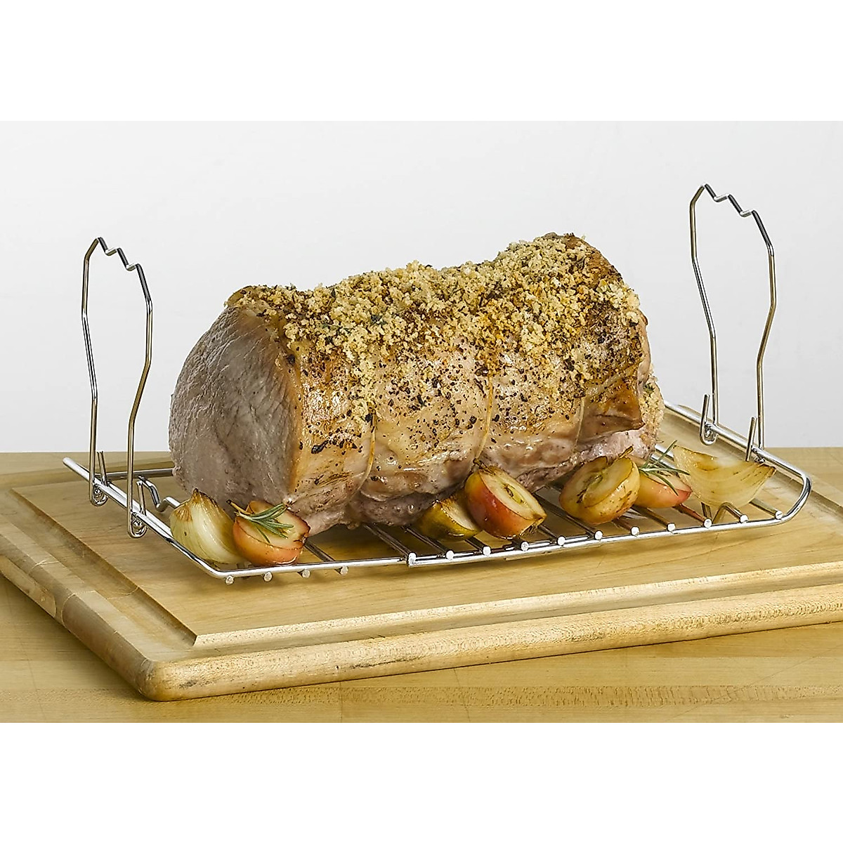 Kovot 3-Tier Oven Rack & Turkey Lifter Roasting Rack | Space Saving Collapsible Oven Rack For Multiple Roasting And Baking Tasks | Includes (1) Oven Rack & (1) Expandable Roasting Rack, Turkey Lifter