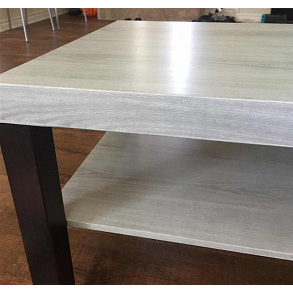 Amao Grey Wood Grain Paper Peel & Stick Wallpaper for Shelf Liner Counter Top Livingroom 17.7''x78.7''