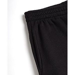 Quad Seven Boys' Fleece Jogger Set - 2 Piece Basic Solid Pullover Hoodie and Cargo Pocket Sweatpants (Size: 8-18), Size 8-10, Black