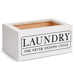 Farmlyn Creek Dryer Sheet Holder for Laundry Room Organization, Farmhouse-Style Decor, Dryer Sheet Box Cover for Softener Dispenser, Washroom, Holds 120 Sheets (White, 8x5x4 In)